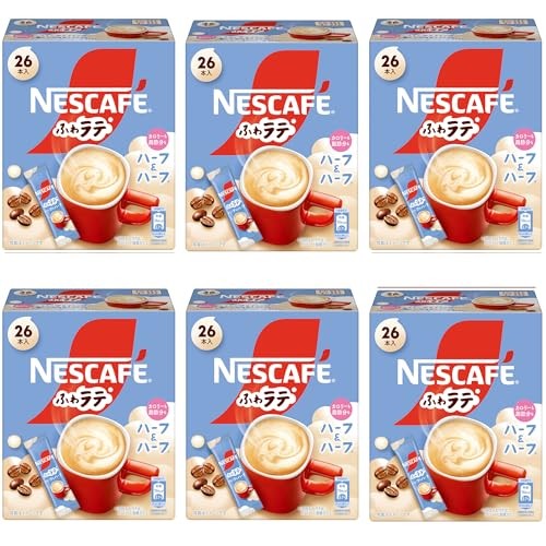 Nescafe Fuwa Latte Half & Half 26P x 6 boxes,Stick Coffee, Cafe Latte ...