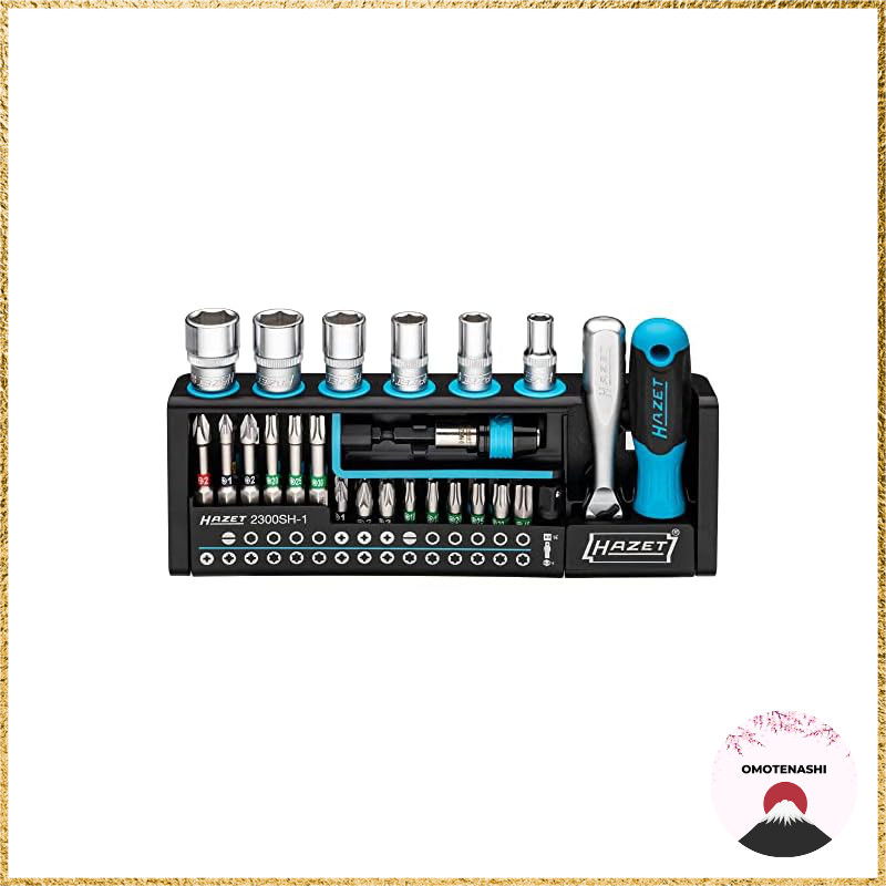 HAZET Smart Holder Tool Holder 39-Piece Tool Bit Set Drive: Hexagonal 6.3 (1/4 inch) Square 6.3 ...