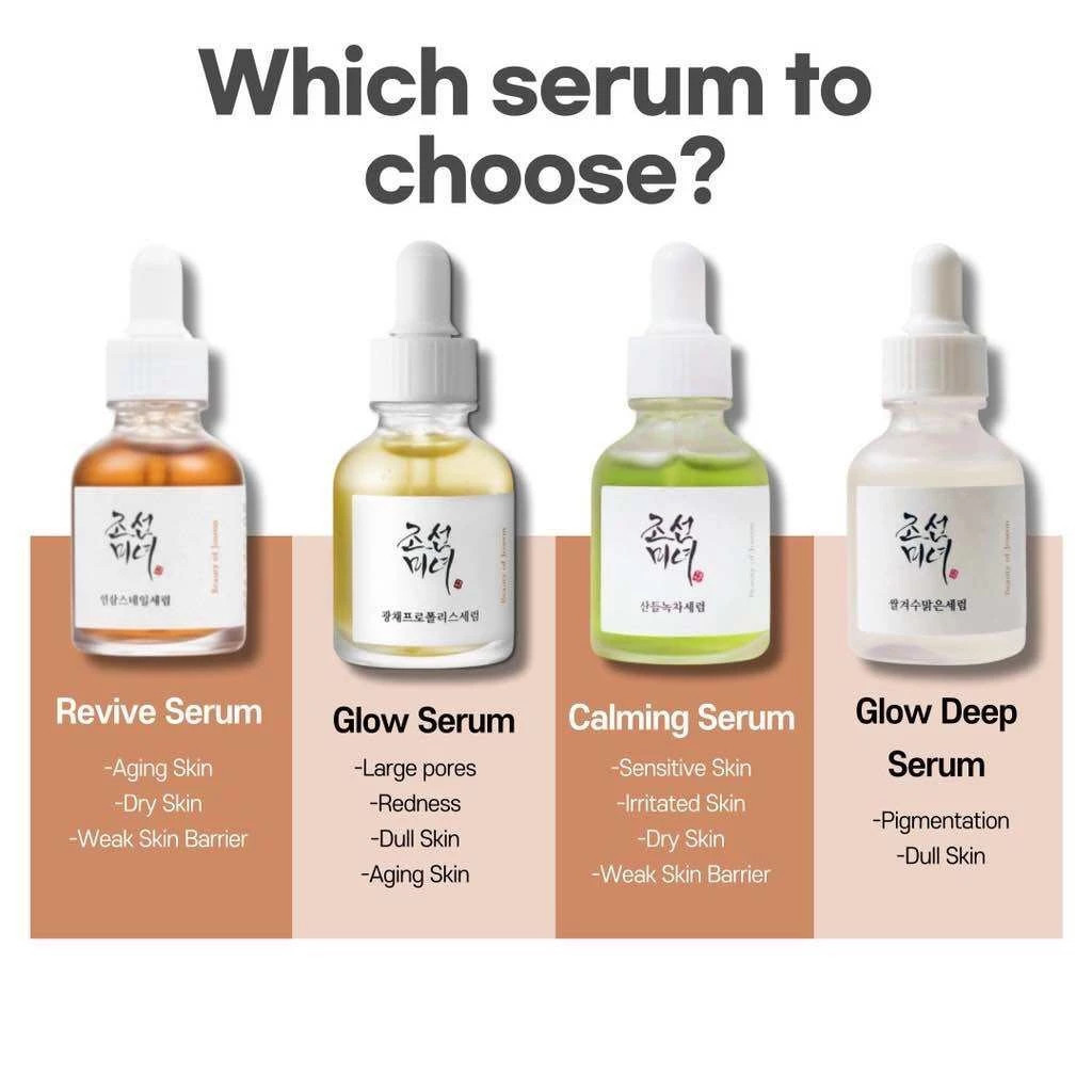 BEAUTY OF JOSEON Calming / Glow Deep / Glow / Revive Serum 30ml ...