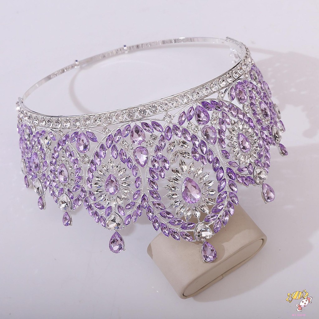 Princess Bride Crown with Rhinestone Non-slip Wear-resistant Lady ...