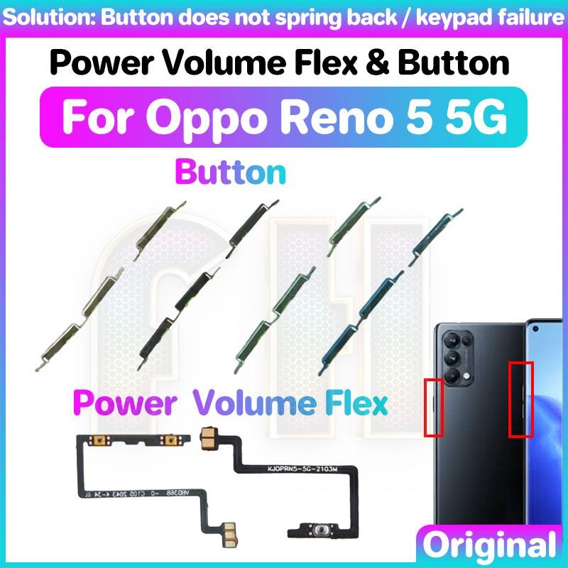 Power Volume button flex For oppo reno5 reno 5 5g Side key Switch Power ON OFF Key Mute Volume ...