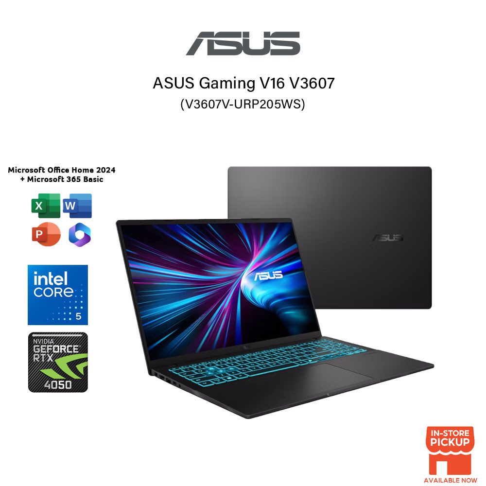 ASUS Gaming V16 V3607V-URP205WS (Intel Core 5-210H/16GB-32GB RAM/512GB ...