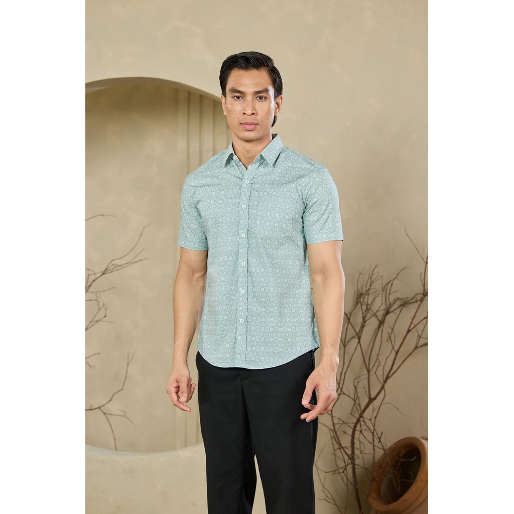 I Am Famous Signature Slim Fit Shirt - Mint Green | Shopee Malaysia
