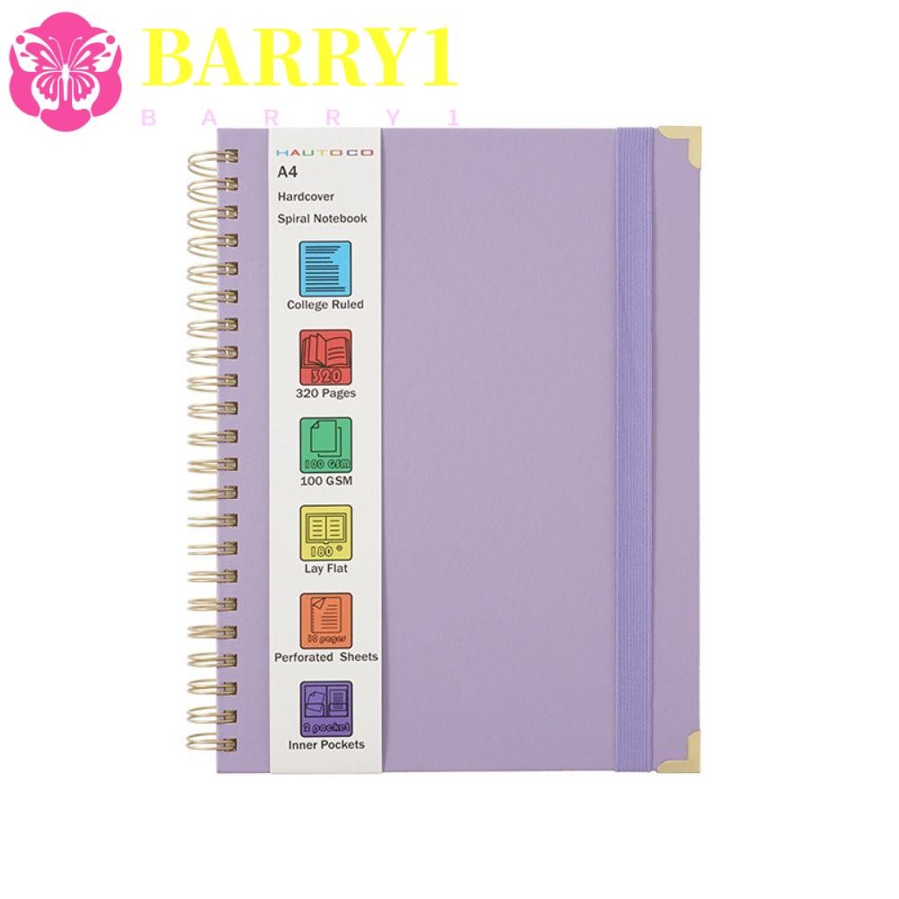 BARRY1 Coil Notebook, Horizontal Line 320 Pages Schedules Notebooks, Multifunction with Strap ...