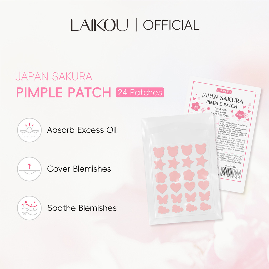 LAIKOU Japan Sakura Salicylic Acid Acne Pimple Patch Centella Asiatica ...