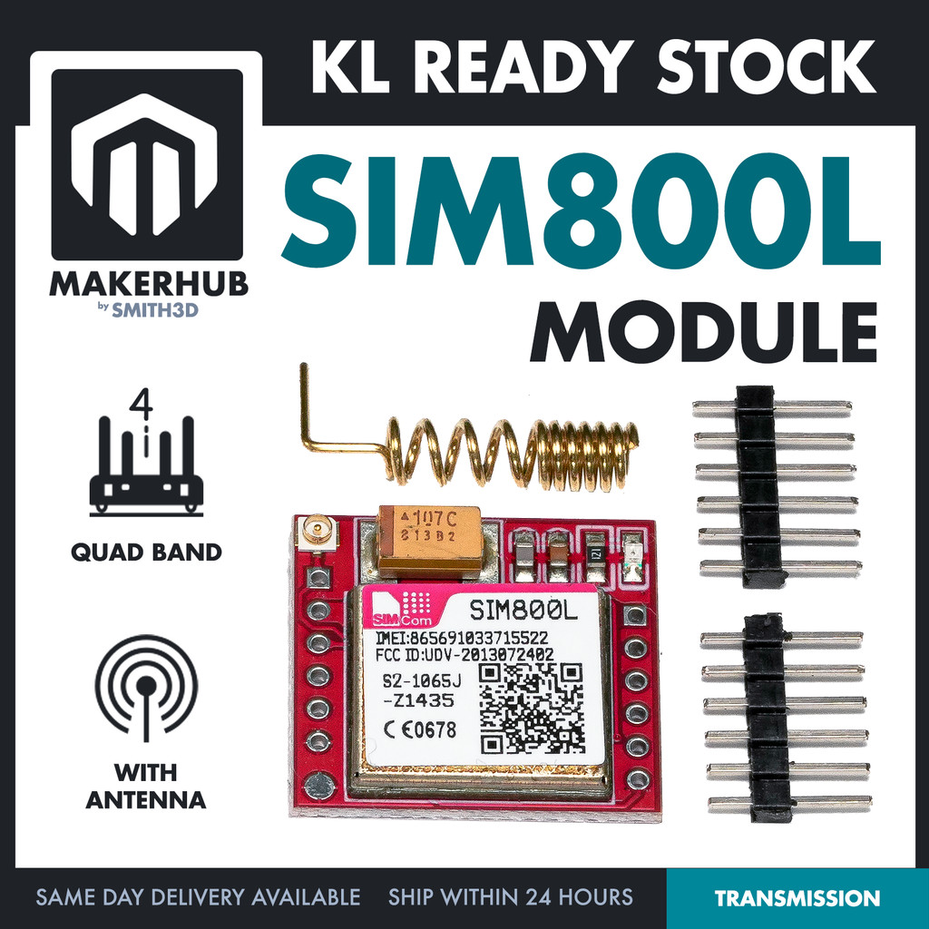 SIM800L GSM GPRS Module Quad-Band Network Development Board TTL Port for Arduino Raspberry Pi ...
