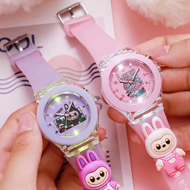LABUBU Cute Monster Kids Watch Children Candy Colored Silicon Strap ...