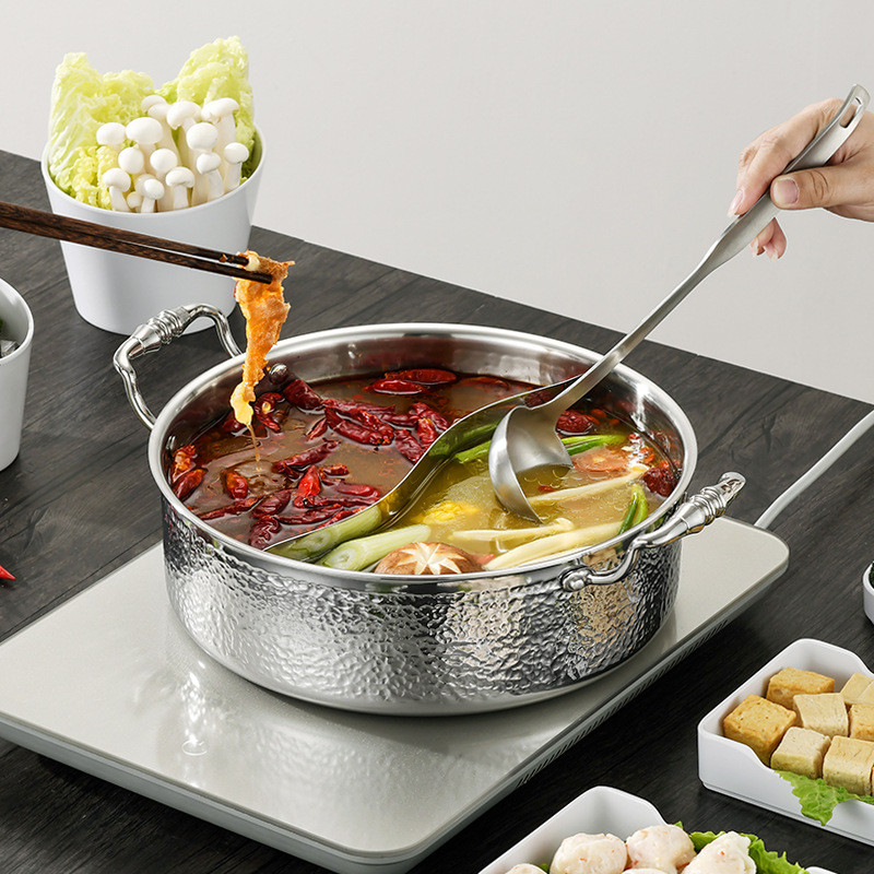 Periuk itik mandarin corak tukul 304 tebal khas Yiboshi, dapur gas ...