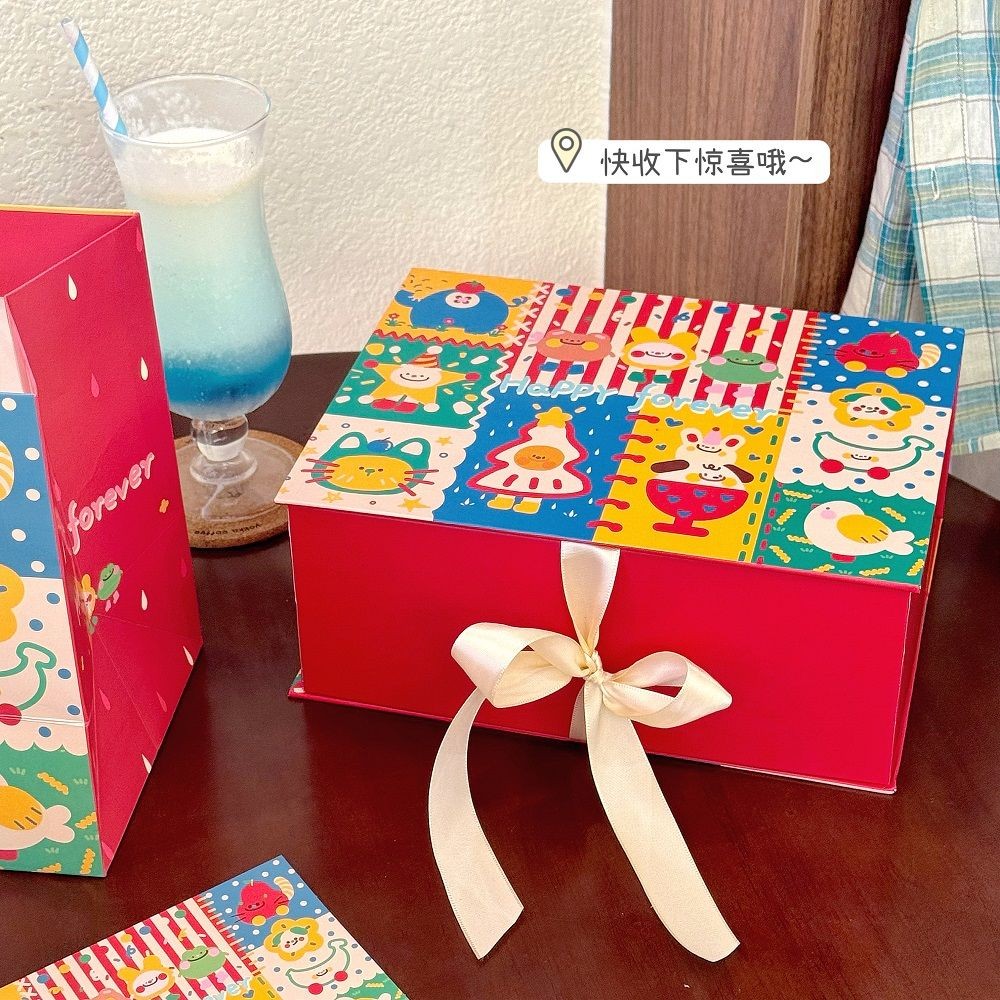 Childlike Style Cartoon Christmas Gift Box Ceremonial Sense Birthday ...