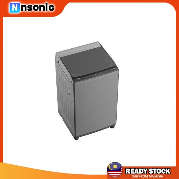 MIDEA MA101W75 TOP LOAD FULLY AUTO WASHING MACHINE 7.5KG (GREY) / MESIN ...