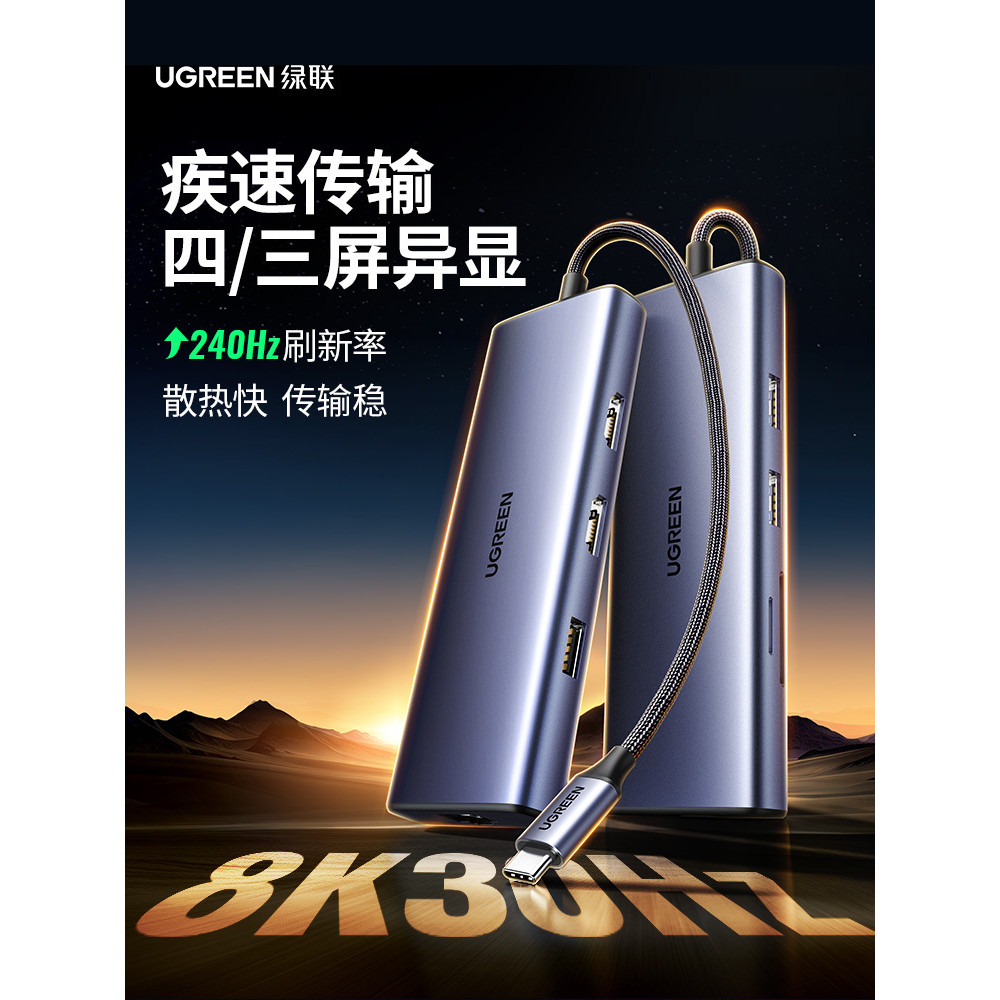 Lvlian Dual HDMI Docking Station typec Extension HD 8K Projection ...