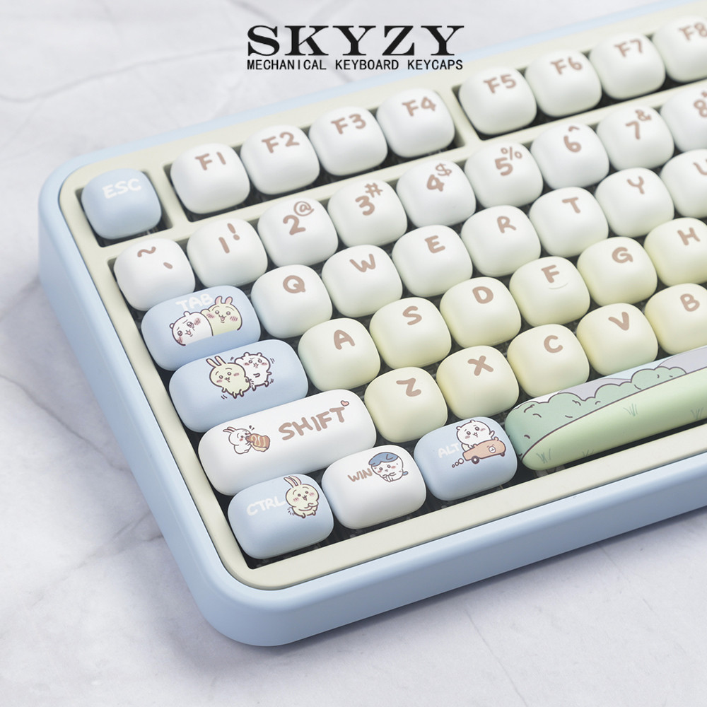 Hachiware Keycaps MOG Profile Cute chiikawa Theme PBT Dye Sub Keycap ...