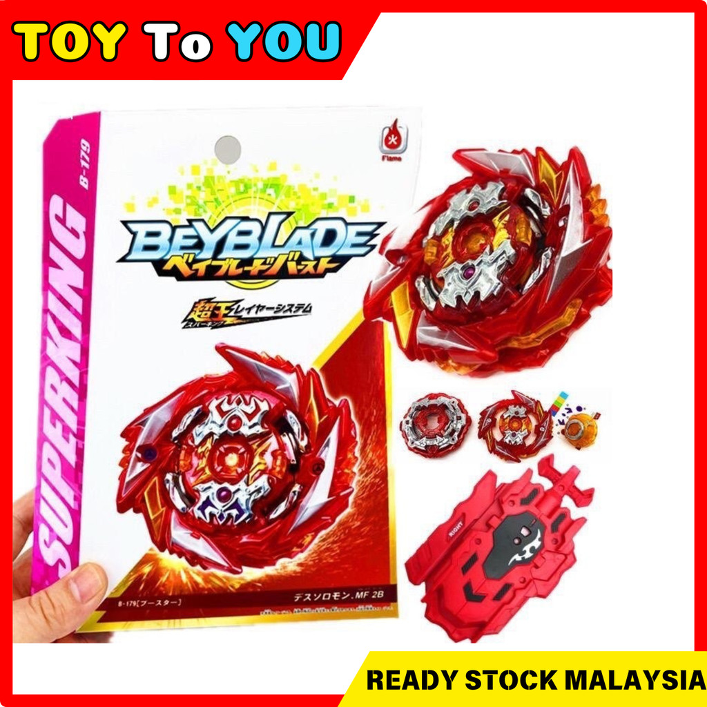 Mainan Beyblade Superking dengan Pelancar Booster B-179 Death Solomon ...