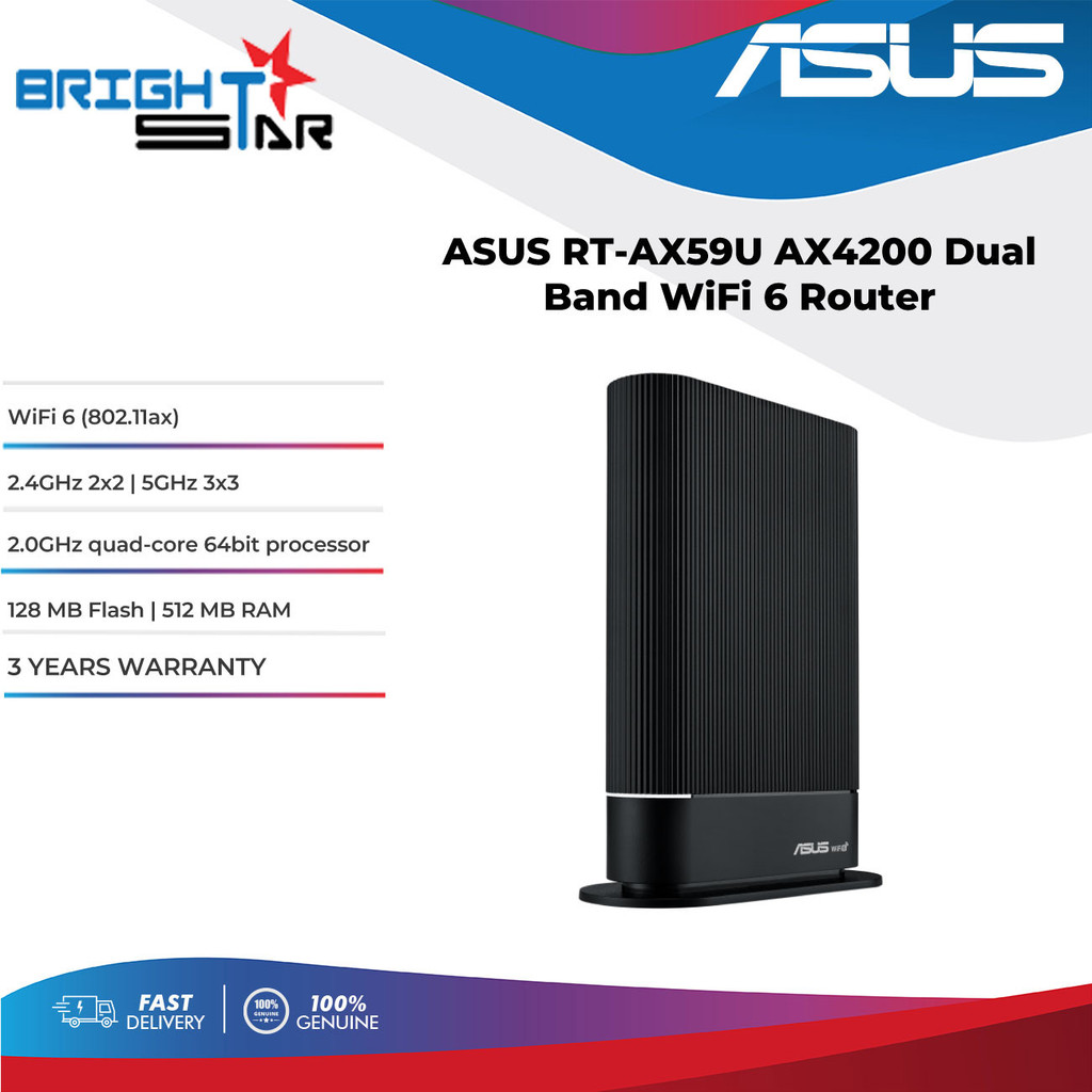 ASUS RT-AX59U AX4200 Dual Band WiFi 6 Router | Shopee Malaysia
