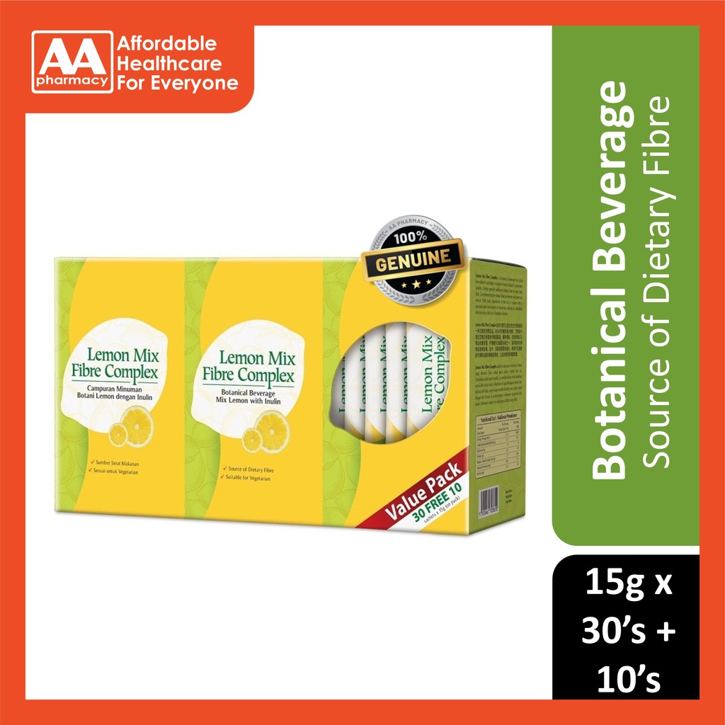 BeauXLim Lemon Mix Fibre Complex Botanical Beverage Sachet 15gx30's FOC ...