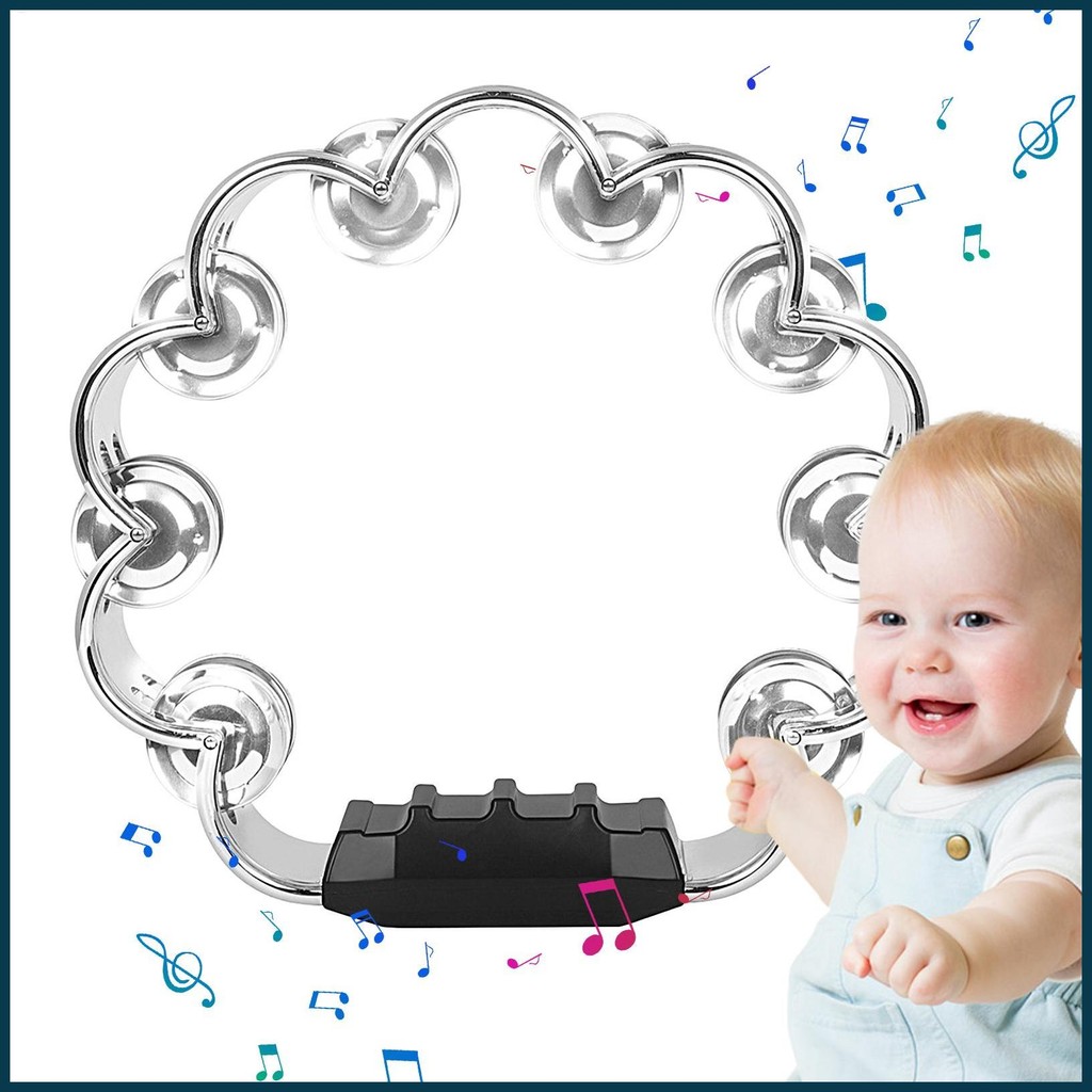 Hand Swinging Tambourine Double Row Hand Held Tambourine Musical ...