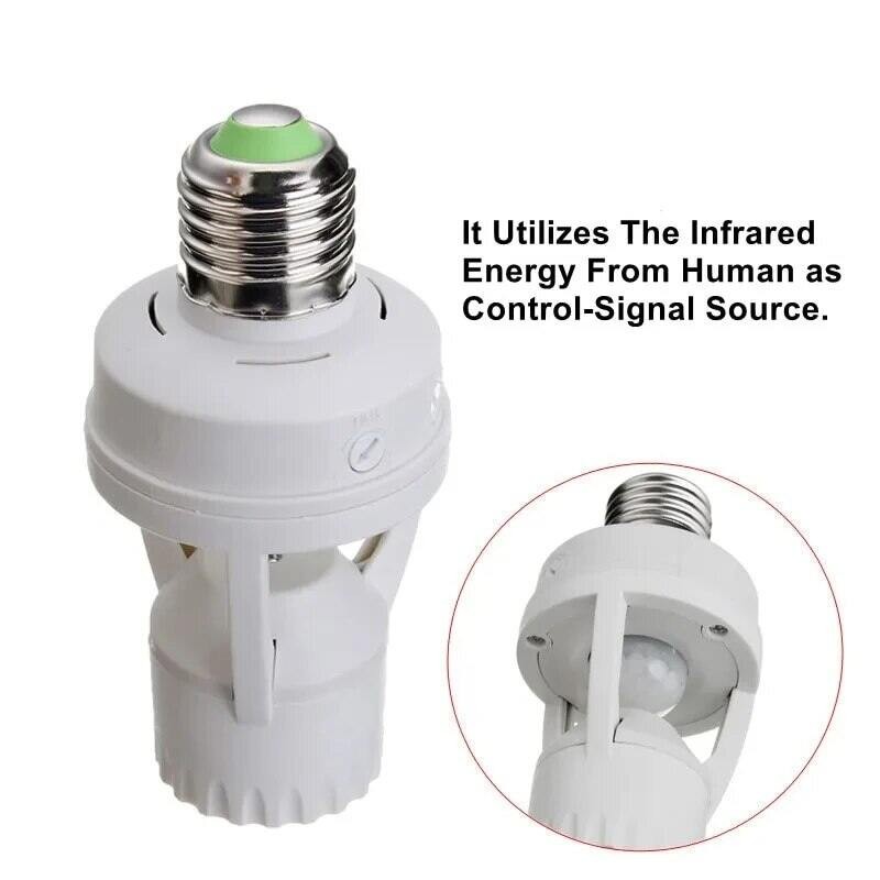 AC 110-220V PIR Induction Motion Sensor IR Infrared Human E27 Plug ...