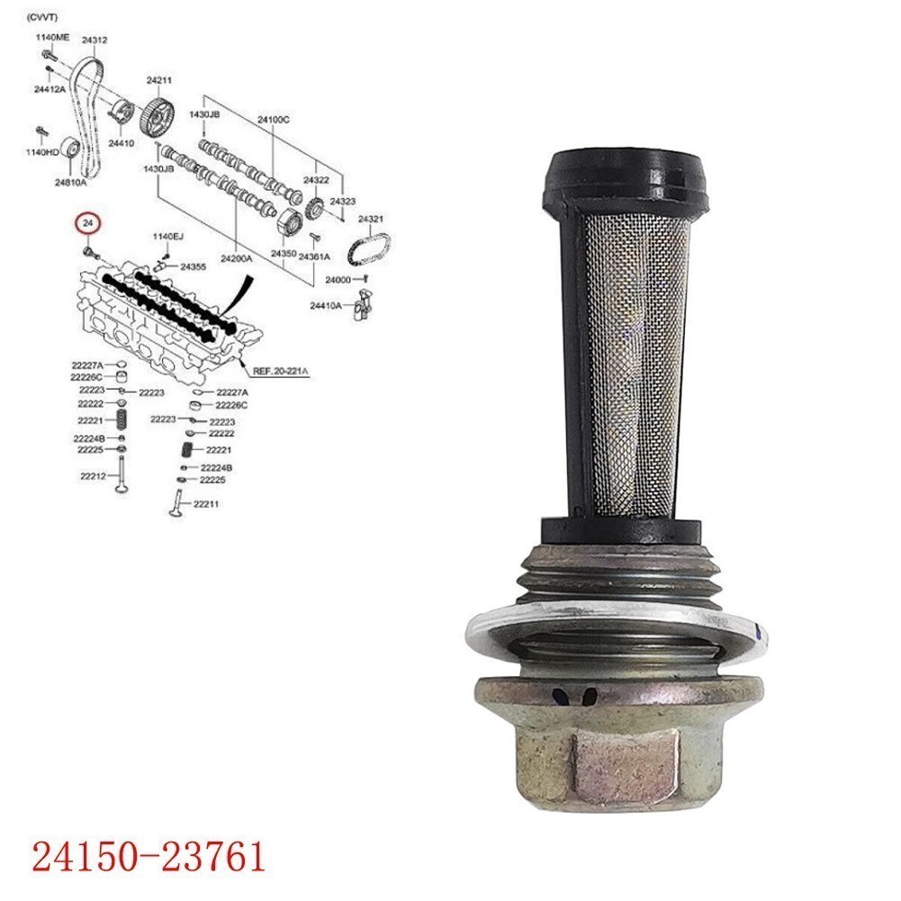 [FSFO] Oil Control Valve Filter Assy 24150-23761 for Hyundai for Kia ...