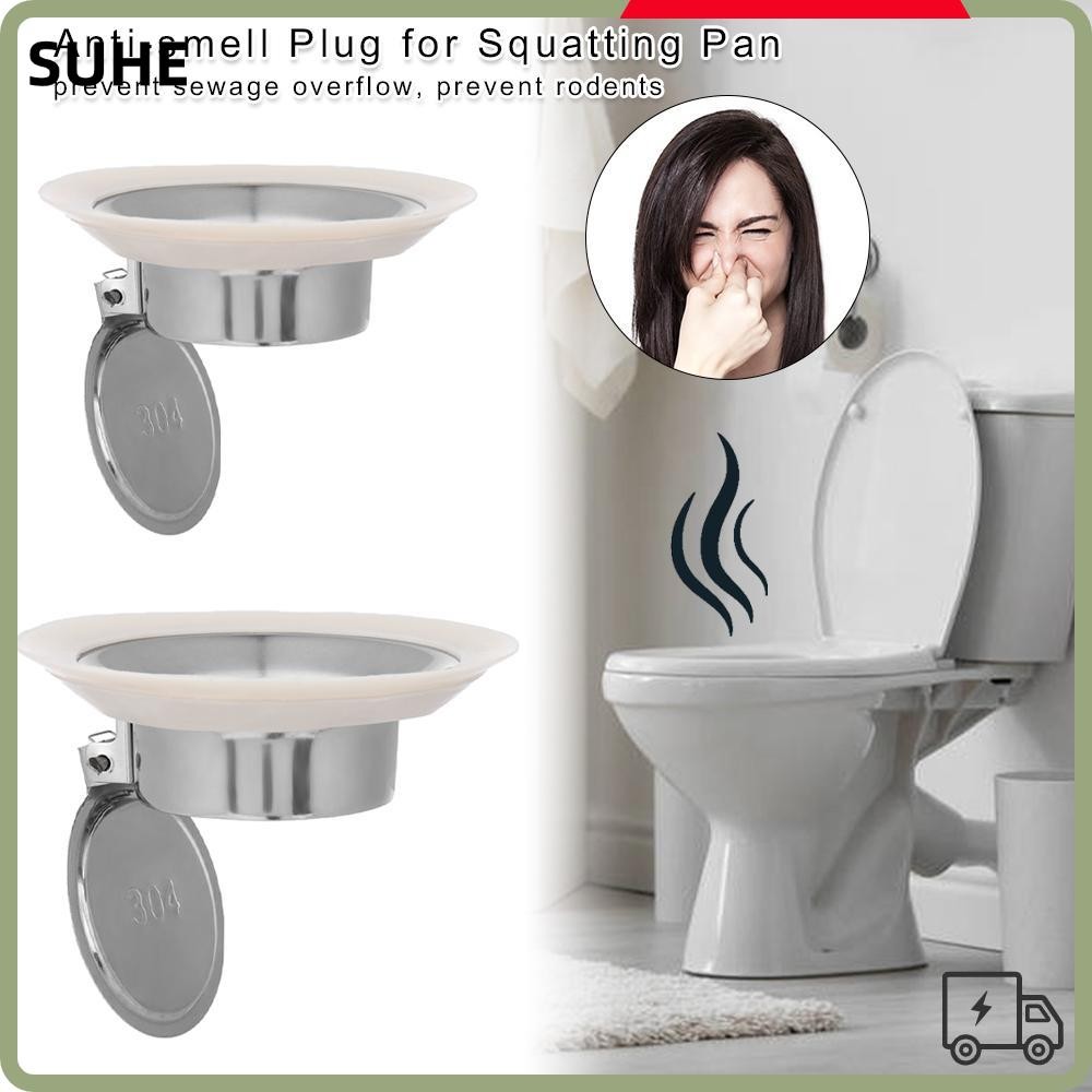 LUCKY-SUHE Toilet Odor Stopper Useful Squatting Pan Accessories Prevent ...