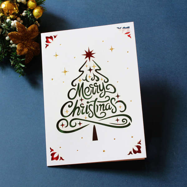 christmas card Kad ucapan Krismas tiga kali ganda berongga baru ...