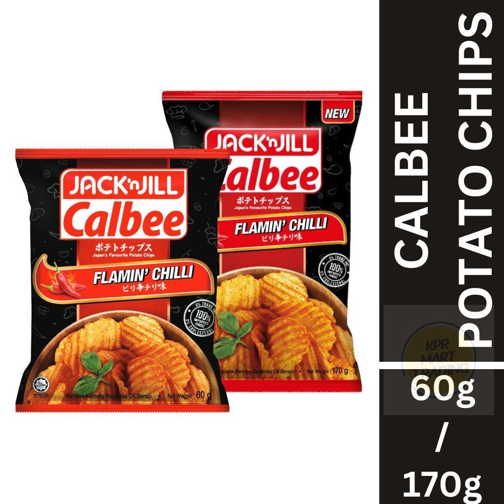 CALBEE Jack'n Jill Flamin’ Chilli Potato Chips Kerepek Kentang (60g/170g) | Shopee Malaysia