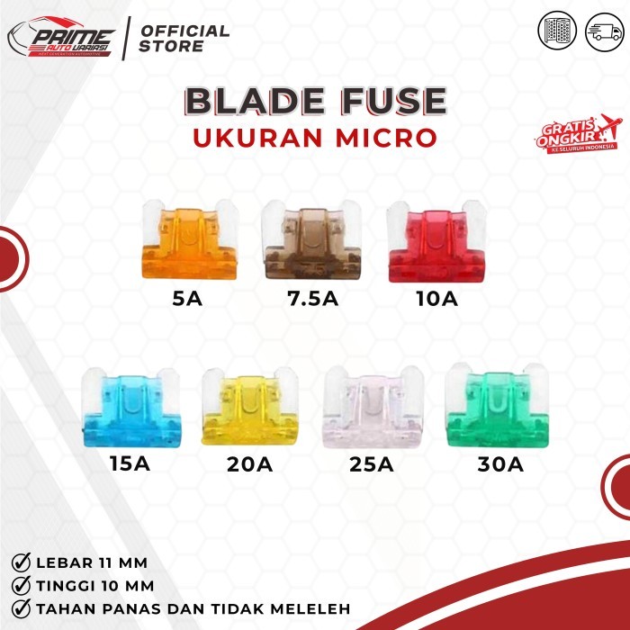 Fuse DX Micro Micro Plug-in Fuse 2A 5A 7.5A 10A 15A 20A 25A 30A ...
