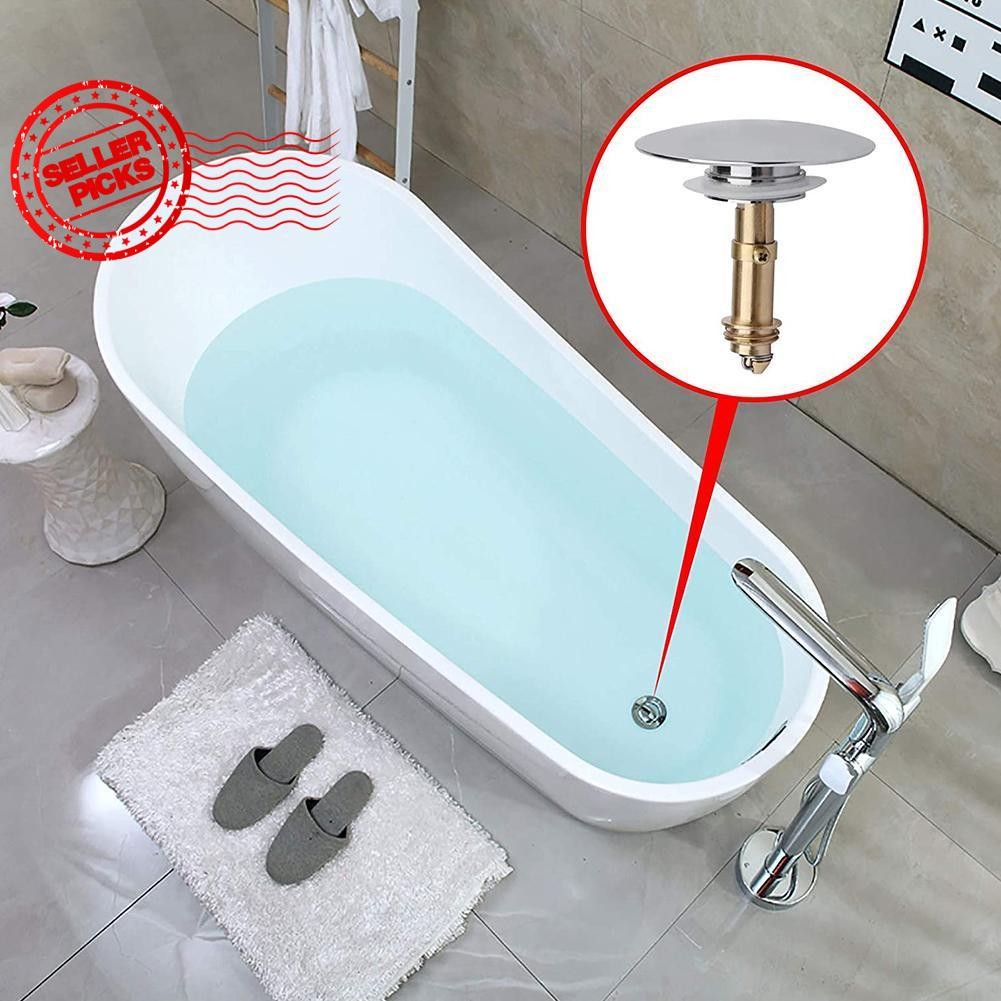 Chrome Easy Pop Up Basin Waste Bathroom Sink Push Button Clack Bath ...