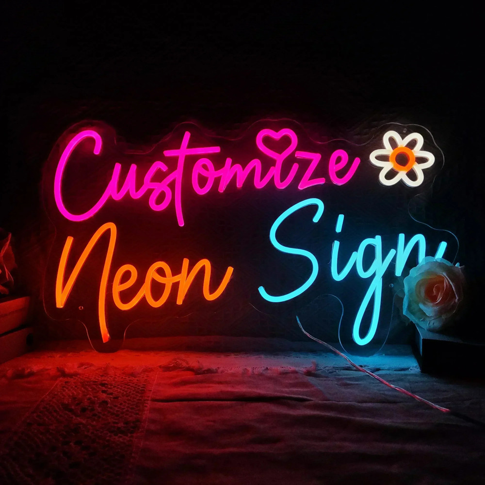 Custom Name Neon Sign Personal LED Neon Lighting Custom Led Light Name ...