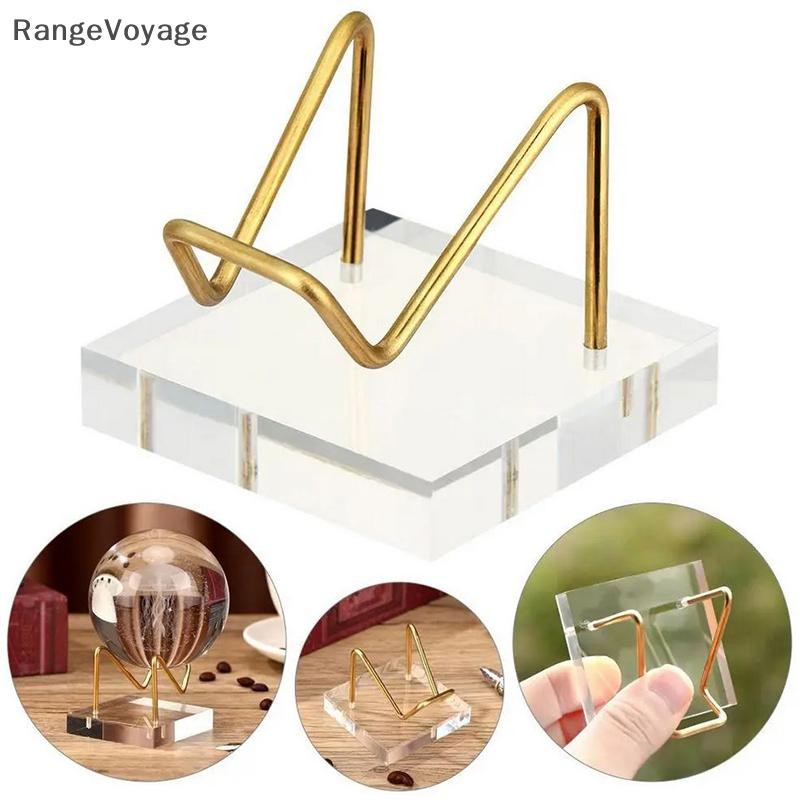 RangeVoyage Metal Mineral Display Stand With Acrylic Base For Crystal ...