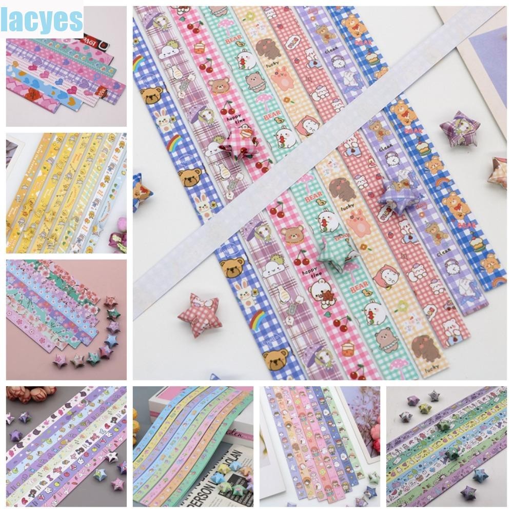LACYES Origami Stars Paper, Star Paper Strips Paper Craft Star Folding ...