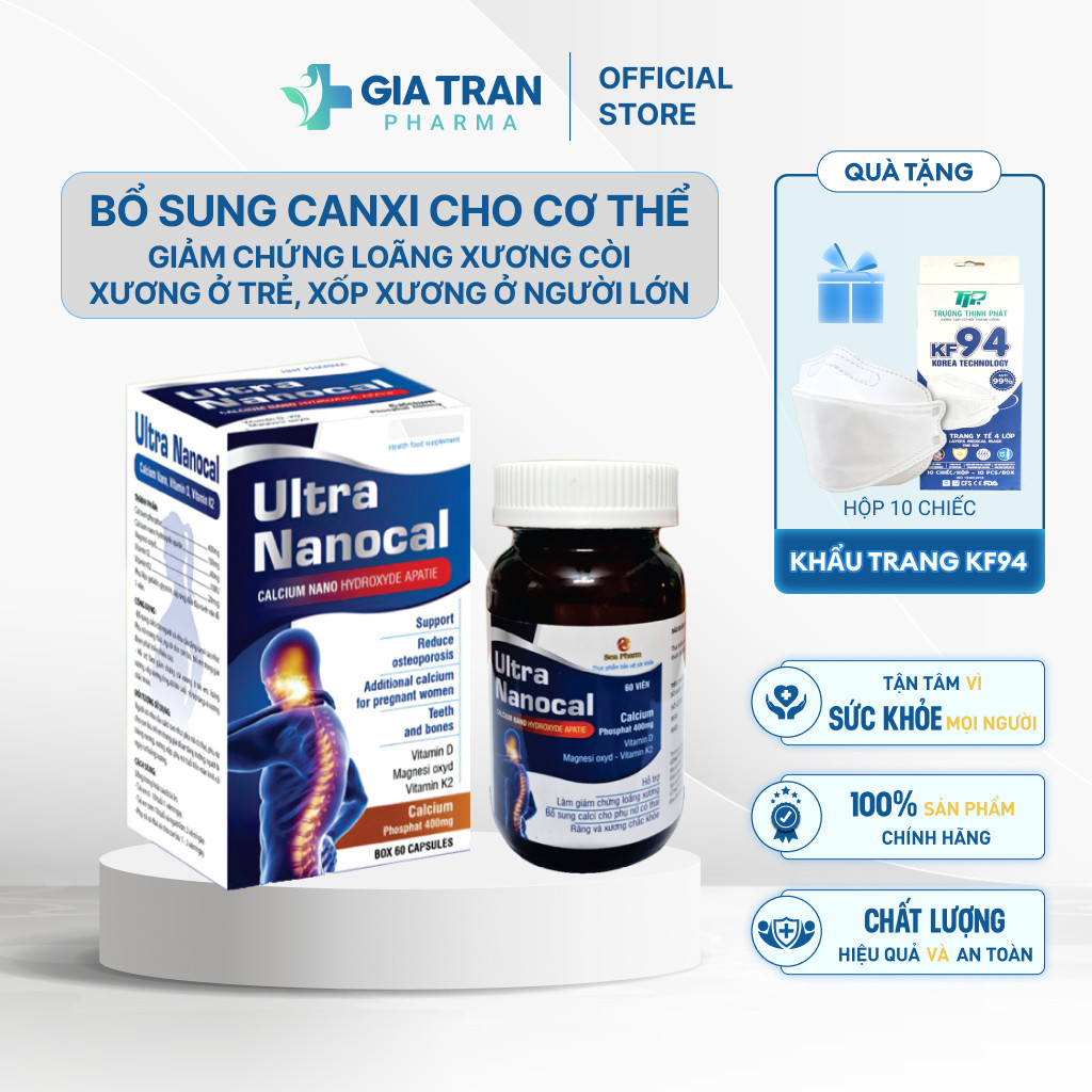 Ultra Nanocal Calcium Pills - Calcium supplement for the body. Reduce ...