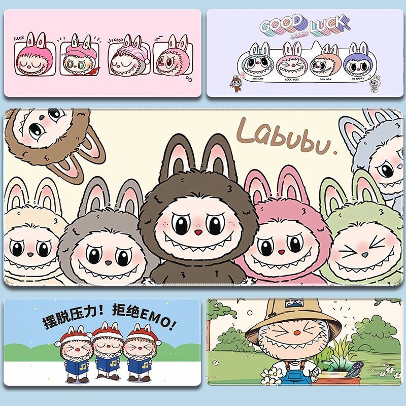 Labubu Mouse Pad Oversized Trendy Play Cartoon Computer Keyboard Pad ...