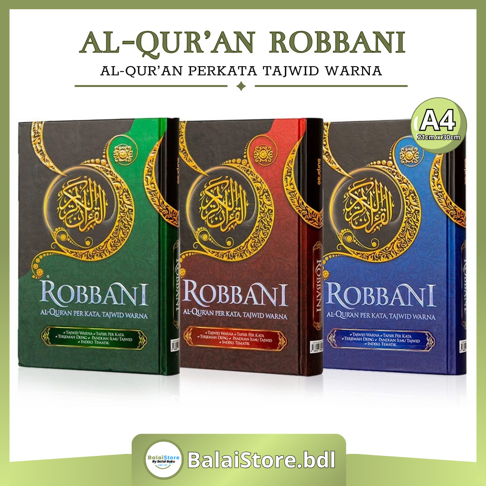 Al Quran Robbani A4 HC Al Quran Words Tajwid Color asbabun Nuzul Large ...