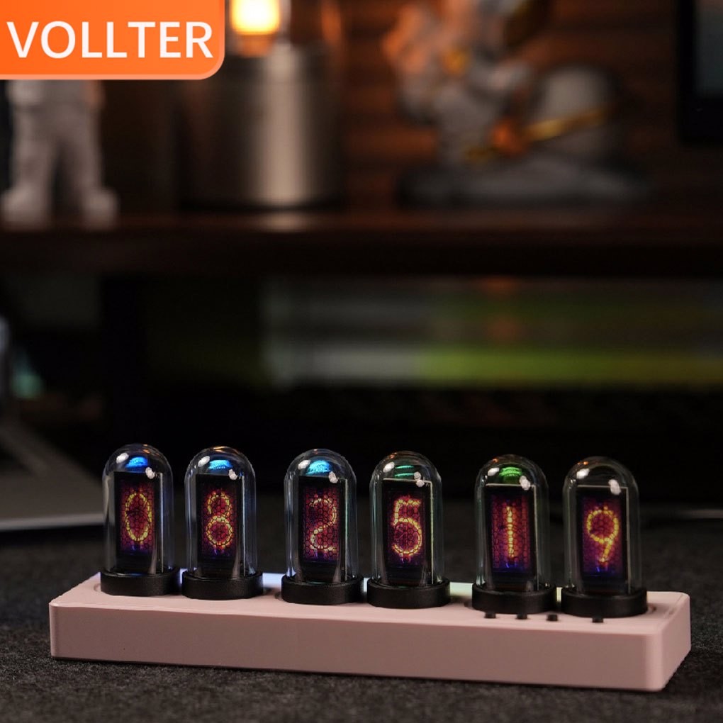 RGB Nixie Tube Clock Smart Digital Alarm Clock For Bedroom Decoration ...