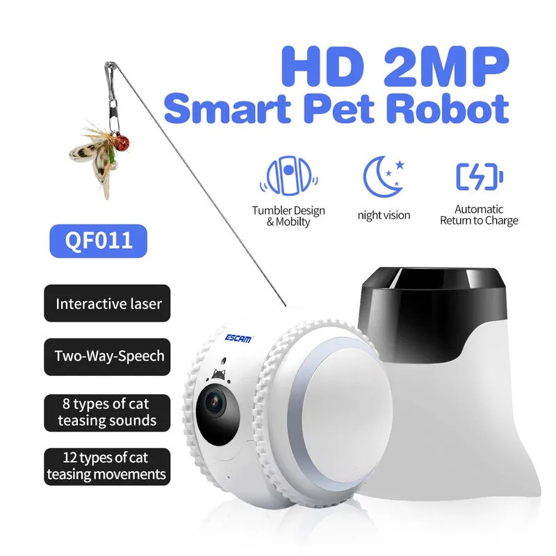 [Malayan tapir][Malayan tapir]ESCAM QF011 2MP Smart Pet Robot IP Camera ...