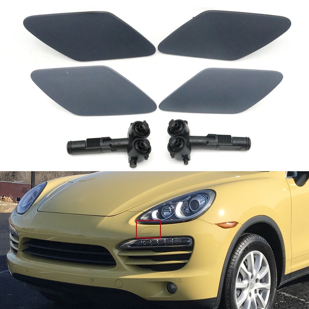 Car Front Headlight Washer Sprayer Nozzle Jet Cover Head Lamp Cleaning ...