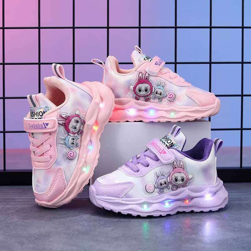 👟Alakad👟 21-30 Breathable LED Light Berlampu Labubu for Kids Girls Cute ...