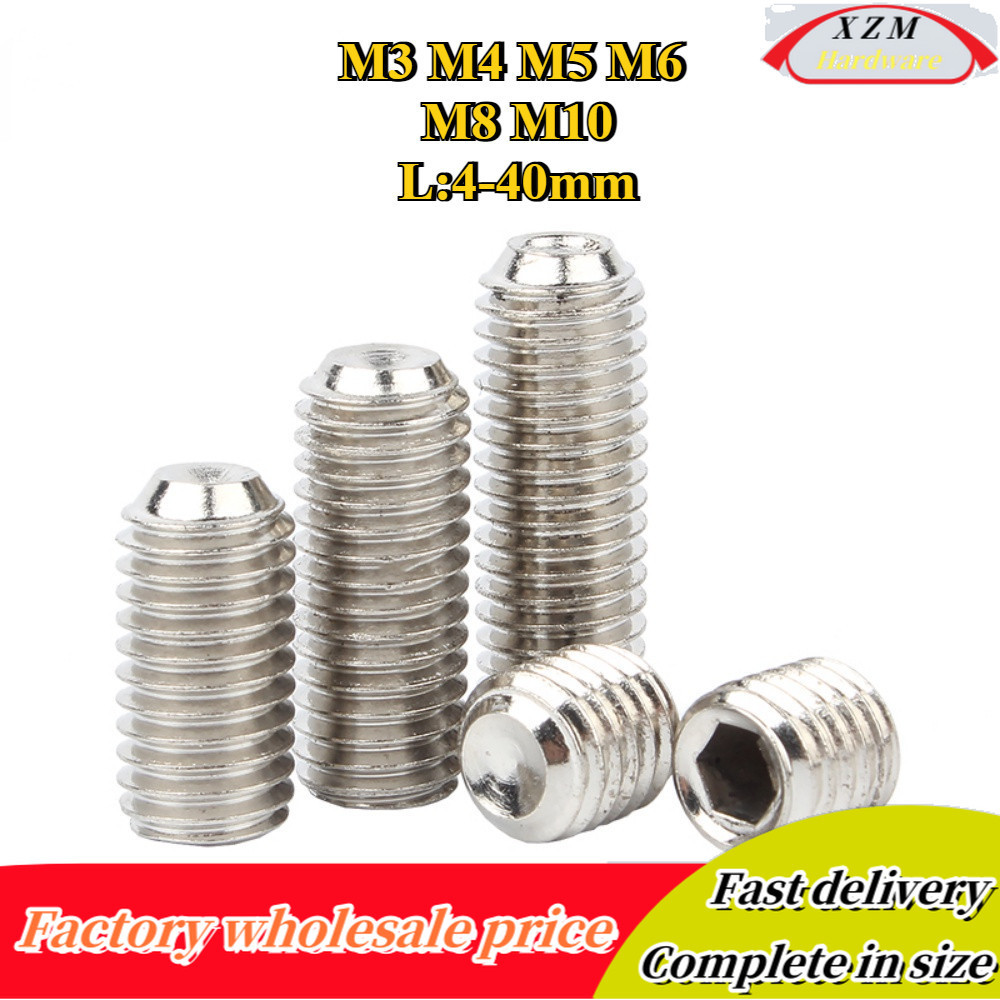 M3 M4 M5 M6 M8 M10 Nickel-Plated Tightening Screws Hexagon Socket External Thread Screws ...