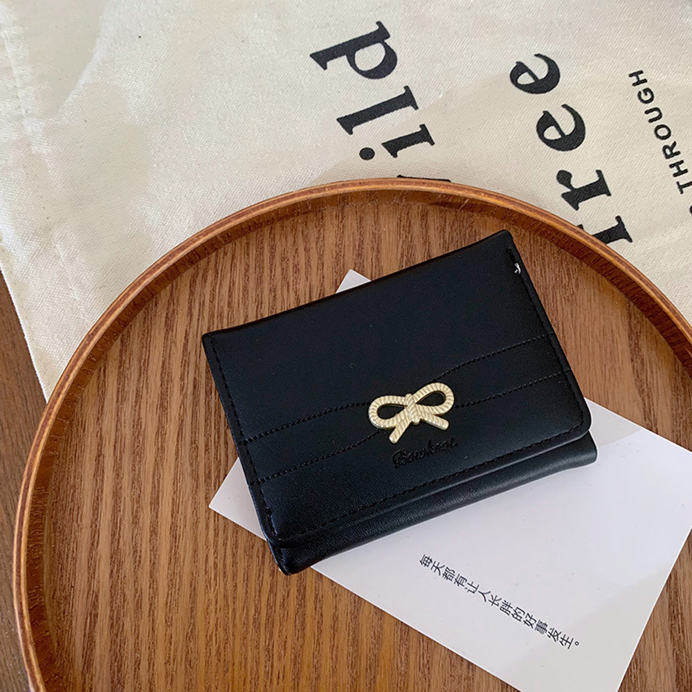 NOKR Fashion Wallets Girls Cute Bow Small Wallet Aesthetic Card Holder ...