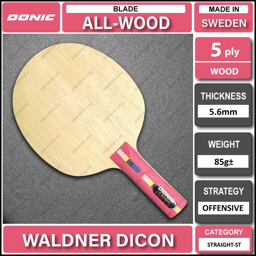 Donic Waldner Dicon All Wood Table Tennis Blade Paddle Bat Racket Ping ...