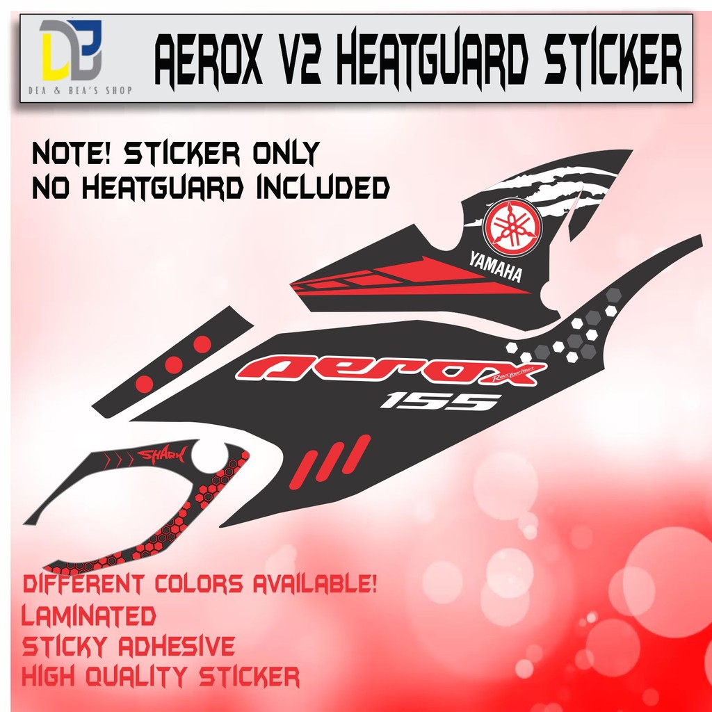 AEROX V2 heatguard sticker (STICKER ONLY NO HEAT GUARD INCLUDED ...