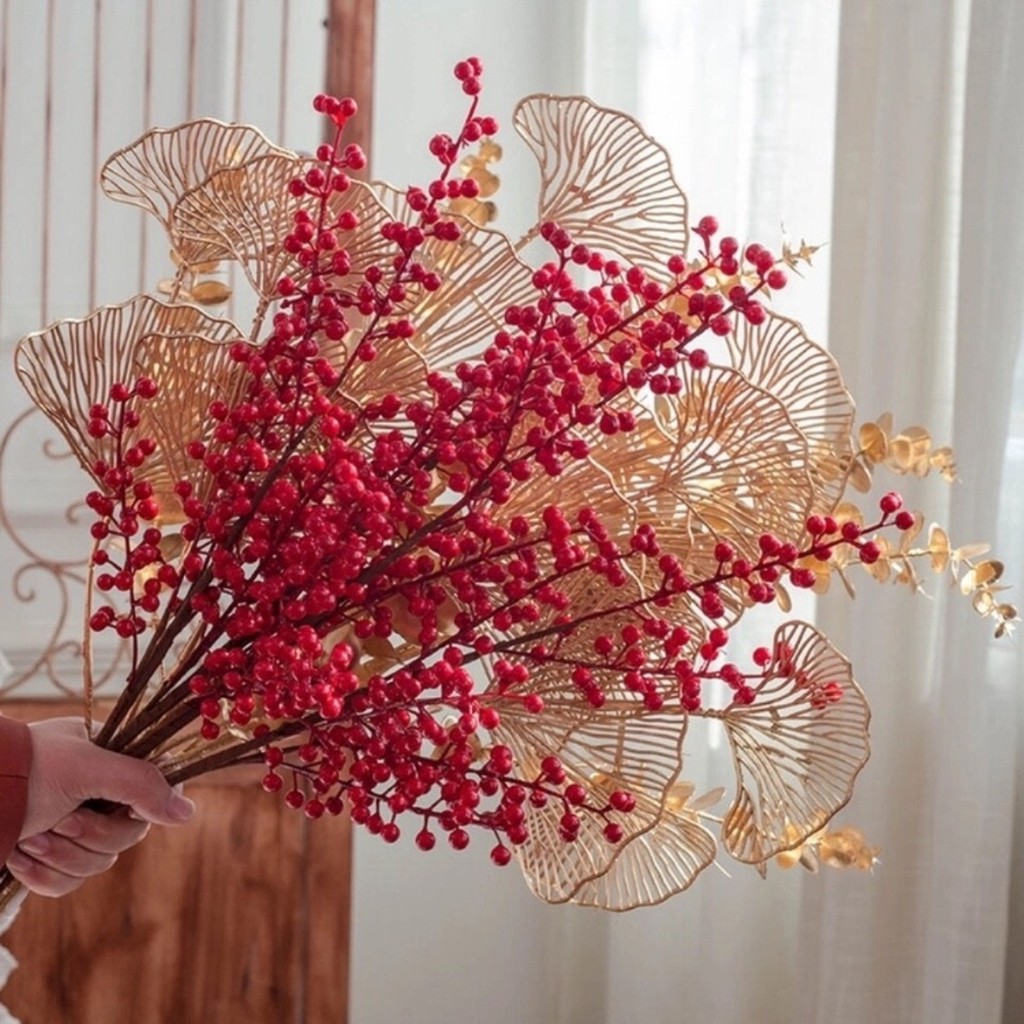 [Shop Hot Sale] Dried Flowers Simulation Flowers Red Fruit Fortune ...