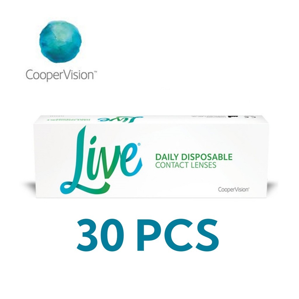 (30 PCS) Cooper Vision Live 1 Day Daily Disposable Lens Clear Contact ...