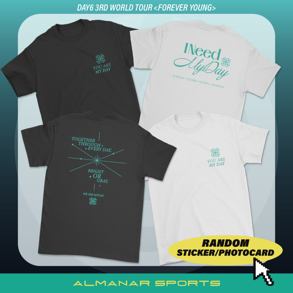 DAY6 CONCERT 3RD WORLD TOUR T-shirt Adult Cotton Black | Shopee Malaysia