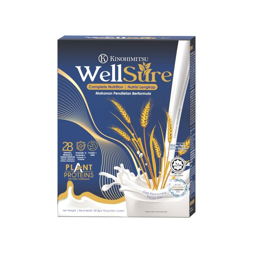 KINOHIMITSU Wellsure Plant Proteins Complete Nutrition 10 X 30.3g ...