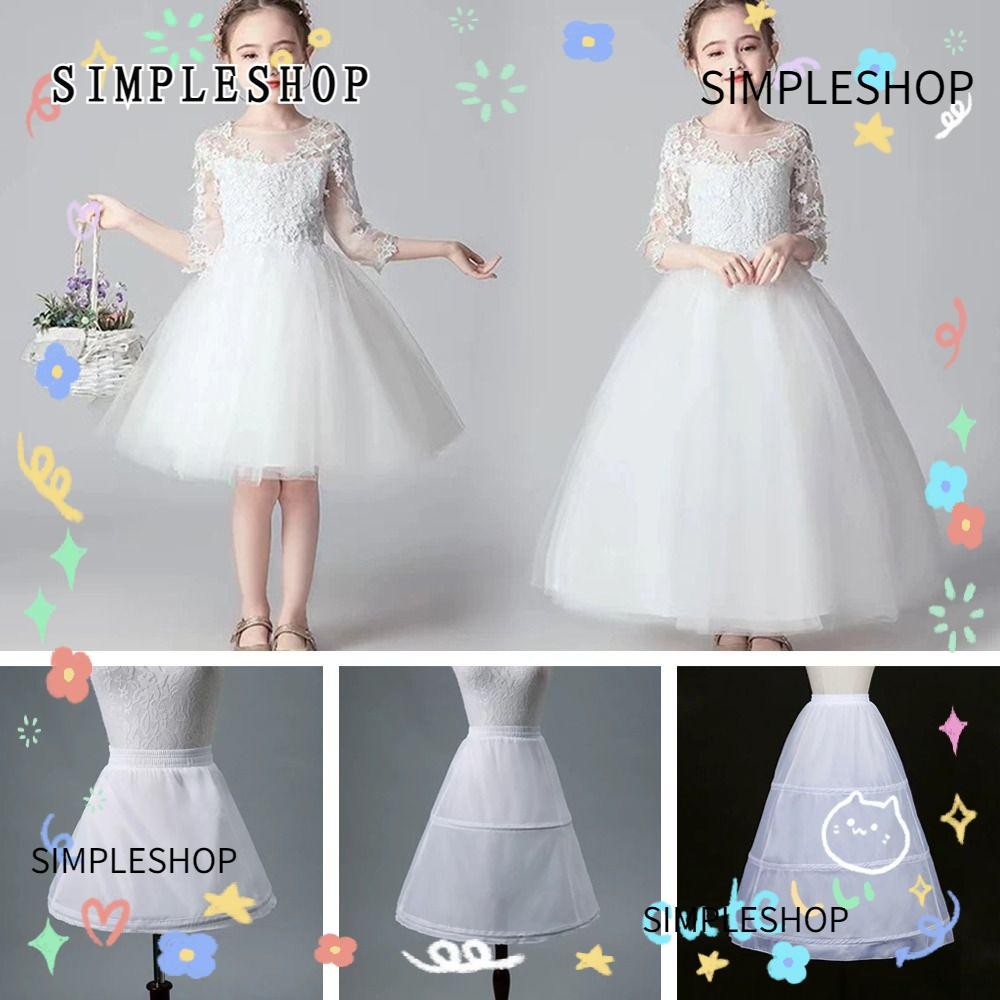 SIMPLESHOP Girls Petticoat Crinoline, Short 1/2/3 Hoops Crinoline Skirt ...