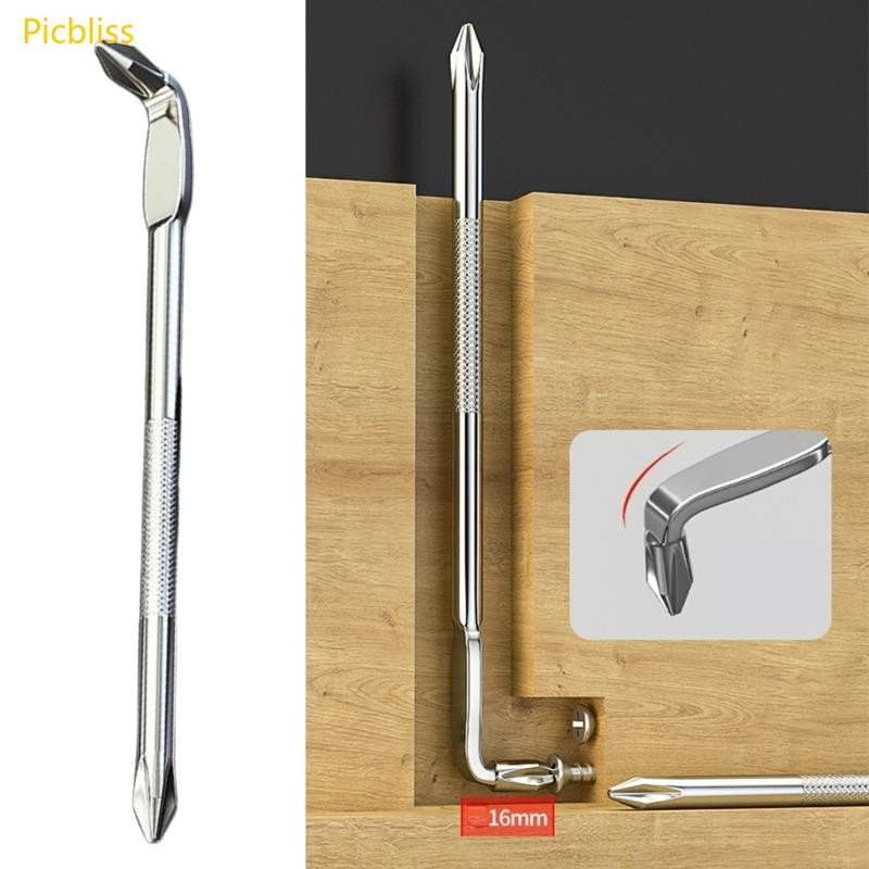 Picbliss L-Type Screwdriver L-Shaped 90-Degree Right Angle Elbow Bend ...