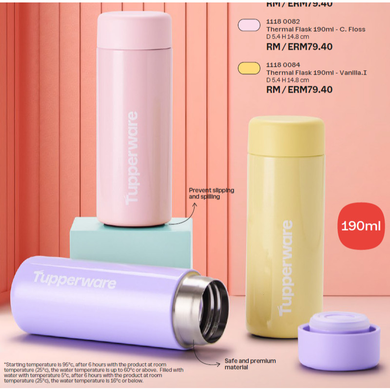 Tupperware Thermal Flask | 1pc | 190ml | Shopee Malaysia