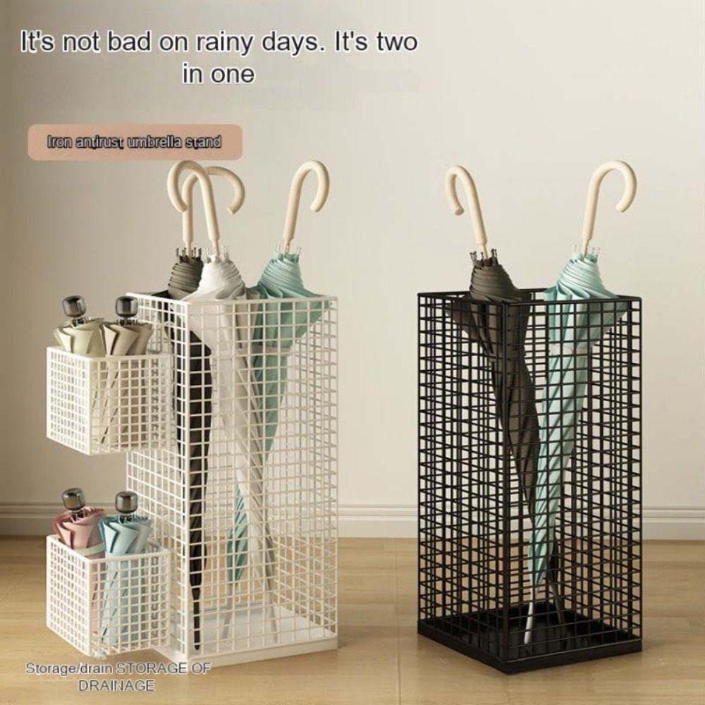 BAGGLE 3Pcs/Set Umbrella Storage Rack, Metal Drainage Umbrella Holder ...