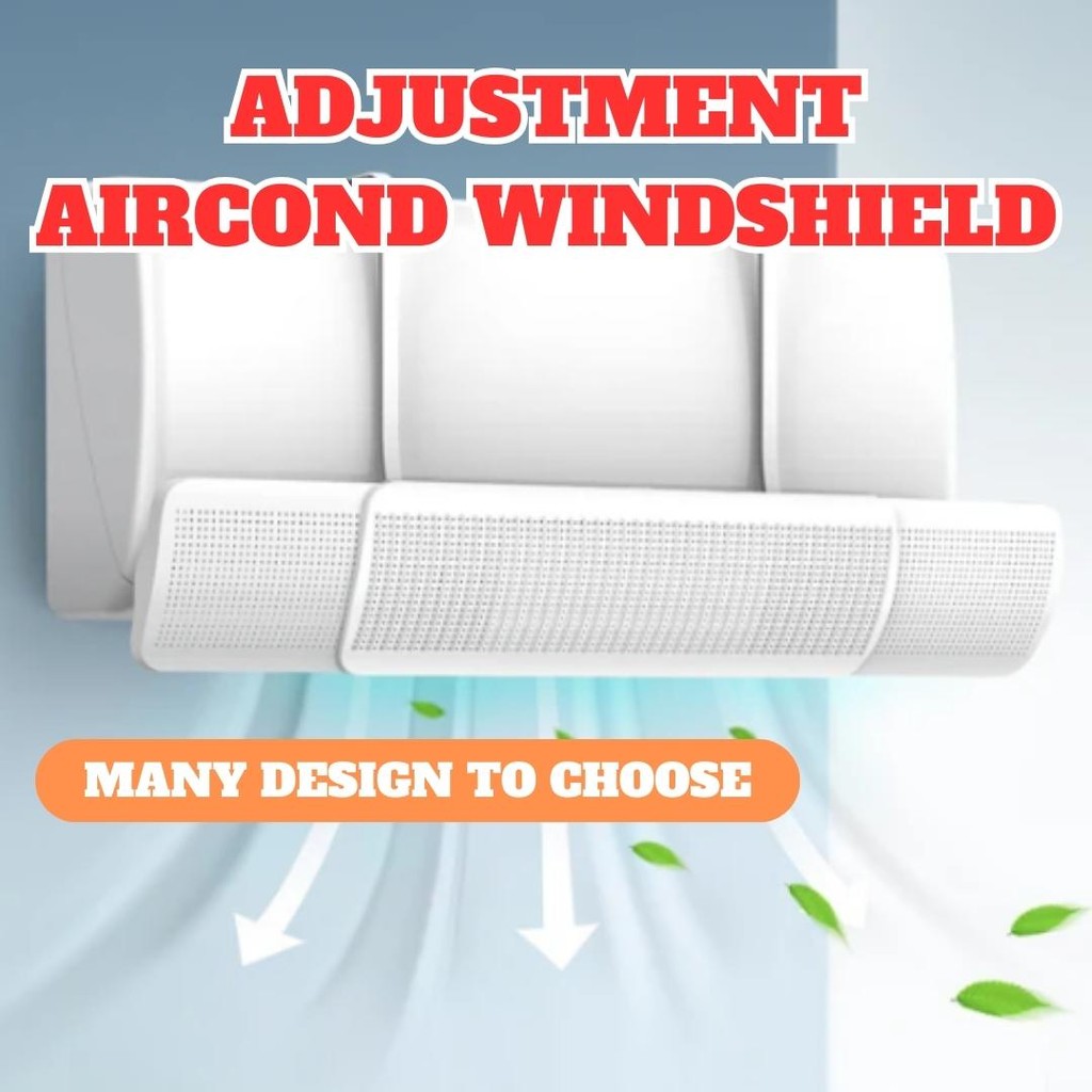 DaintyHome Adjustable Aircond Windshield Cover Aircon Deflector Baffle ...